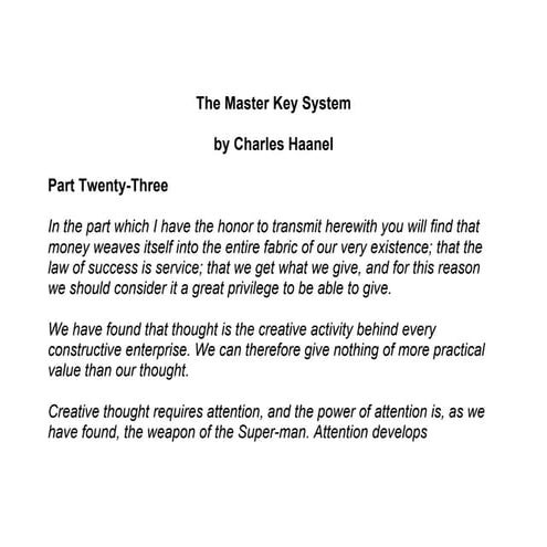 Master key system part 23 | DOC