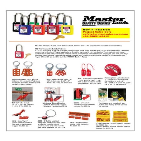 Masterlock product range, now in india | PDF