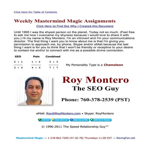 Mastermind Magic Assignments | PDF