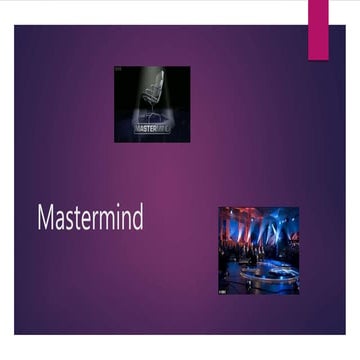 Mastermind pp | PPTX | Television | Entertainment