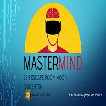 Mastermind: de docenten-escaperoom over onderwijstools - Emma Bosman & Jasper van Winden (UU ...