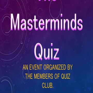 Masterminds Quiz | PPTX