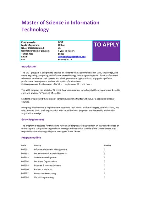 Bachelor Science In Information Technology | DOC