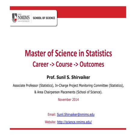 Master of Science in Statistics | PDF