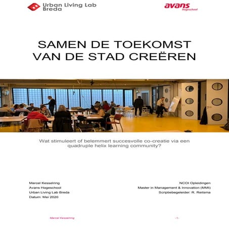 Samen de toekomst van de stad creëren (masterscriptie) | PDF