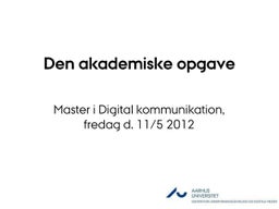 Den Gode Opgave | PPT