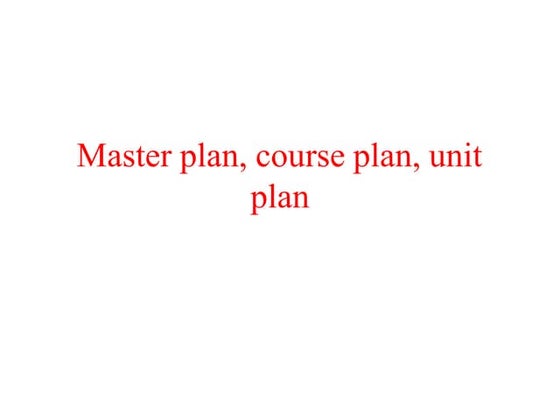 Master rotation plan | PPT