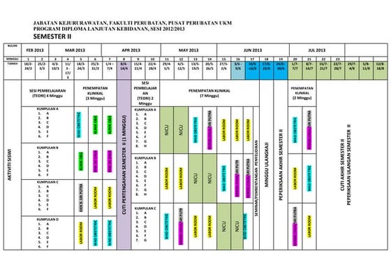 Takwim akademik sesi 2012~2013 (dktm) | PPT