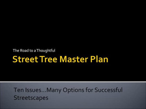 Master plan series introduction 10 issues..many options for successful ...