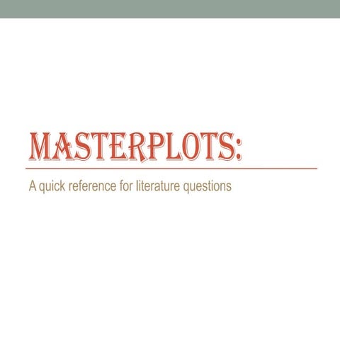 Masterplots | PPTX