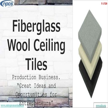 Fiberglass Wool Ceiling Tiles Production Business. Great Ideas and ...