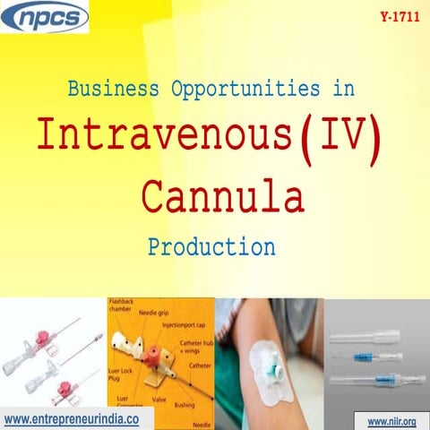 Business Opportunities in Intravenous Cannula (IV) Production | PPTX