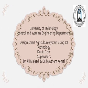 Design Smart Agriculture System using IoT Technology | PPTX | Cloud ...