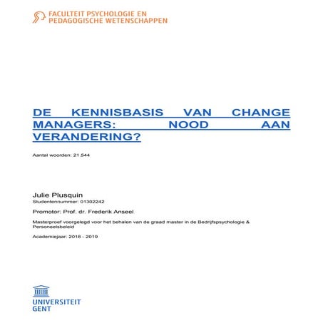 Masterproef Julie Plusquin | PDF