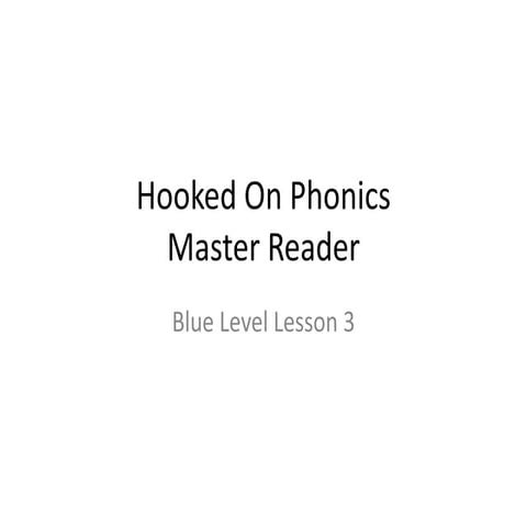 Master reader lesson 2 | PPT