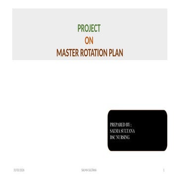 Master rotation plan | PPT