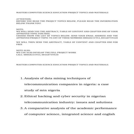 MASTERS COMPUTER SCIENCE EDUCATION PROJECT TOPICS AND MATERIALS.docx
