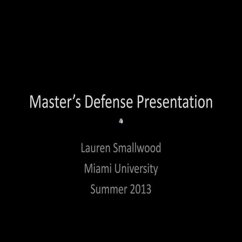 Master's defense presentation | PPTX
