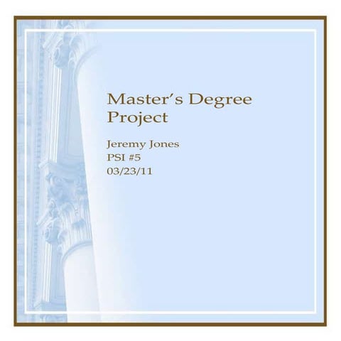 Master’s degree project | PPTX