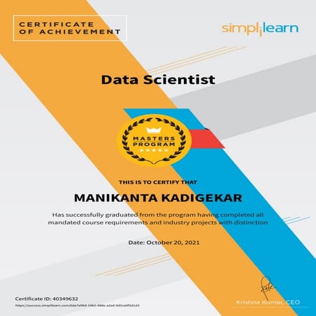 Data Scientist Masters | PDF