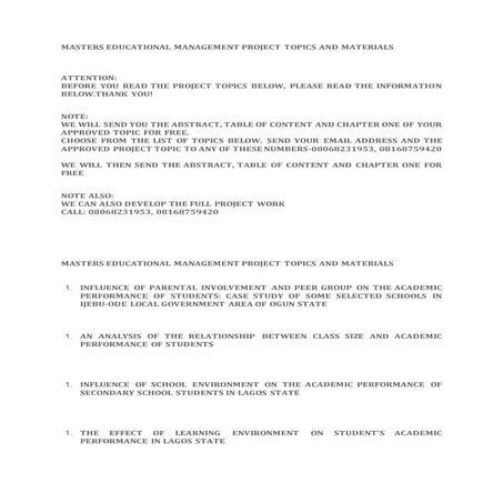 MASTERS EDUCATIONAL MANAGEMENT PROJECT TOPICS AND MATERIALS.docx