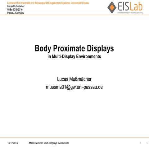 Body Proximate Displays | PDF | Smartphones | Consumer Electronics