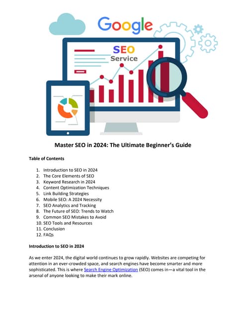 Infographics about SEO strategies and uses | PDF