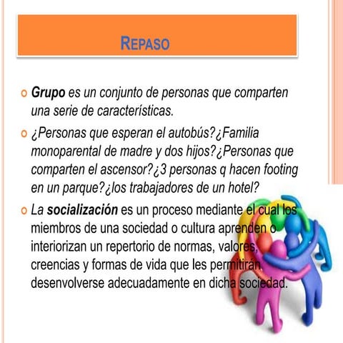 Estructura grupal; elementos: Roles, estatus, normas, comunicación. | PPTX