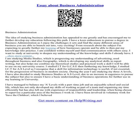 Masters Essay Sample | PDF