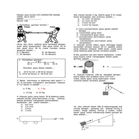 Master soal remidi uts semester ganjil | DOCX