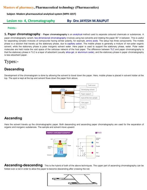 Paper chromatography | PPTX