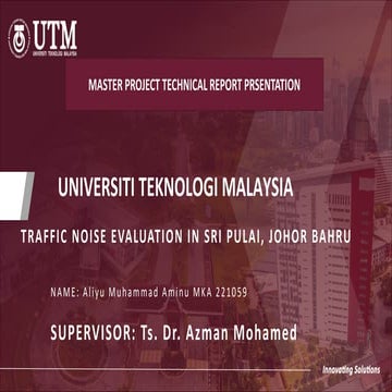 TRAFFIC NOISE EVALUATION MASTERS PRESENTATION.pptx