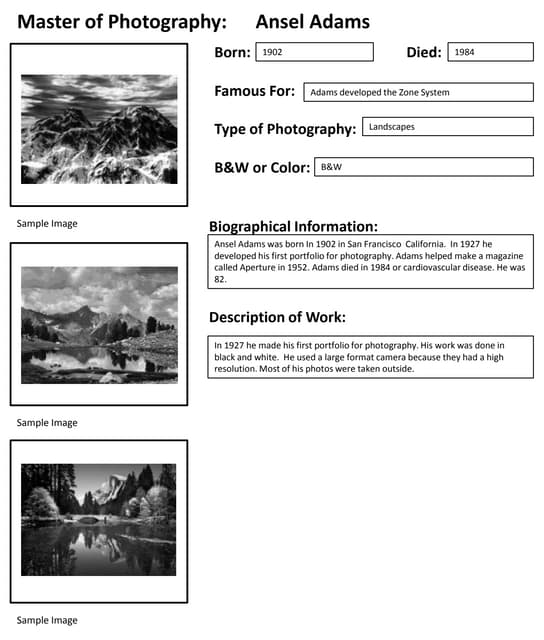 Task 1 different applications of photography | PPT