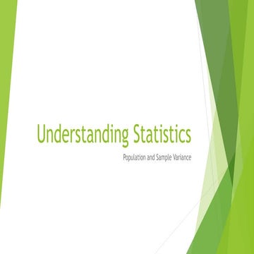 Master statistics 1#7 Population and Sample Variance | PPTX