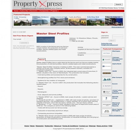Master Steel Profiles – Property Xpress (PropertyXpress.com) | PDF