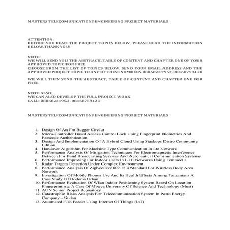 MASTERS TELECOMUNICATIONS ENGINEERING PROJECT MATERIALS.docx