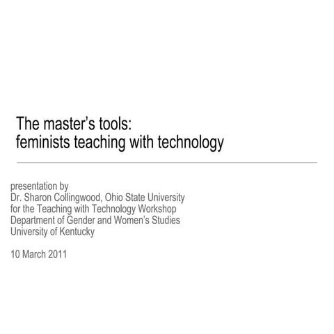 The Master's Tools | PPT