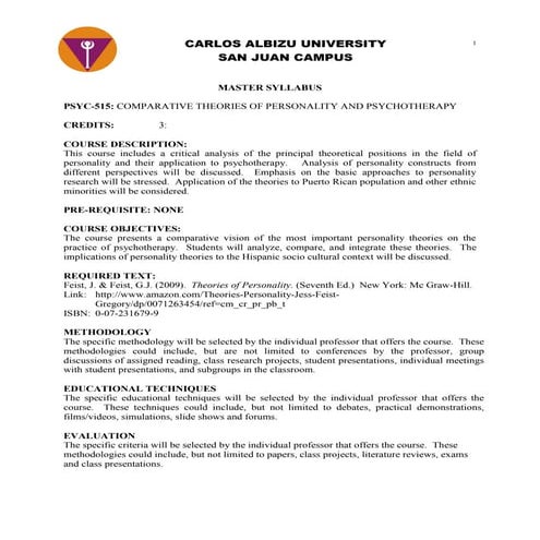 Master syllabus psyc 515 rev 1 2010 | DOCX