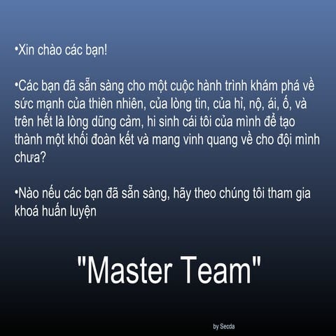 Master team | PPT