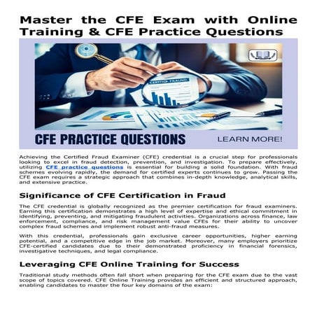 Master the CFE Exam with Online Training & CFE Practice Questions.docx