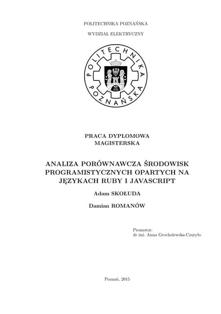 Master Thesis - Comparative analysis of programming Environments based ... Master Thesis - Comparative analysis of programming Environments based ...