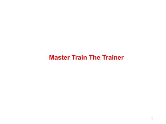 Train the trainers | PDF