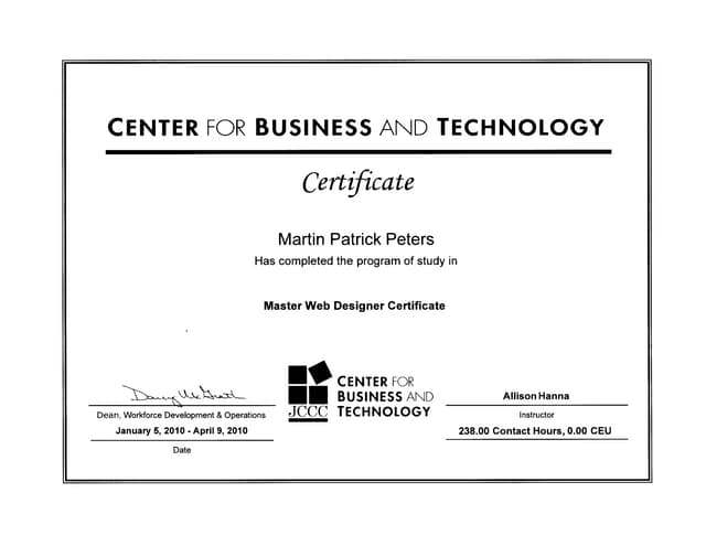 Master Web Design Cert | PPT Master Web Design Cert | PPT