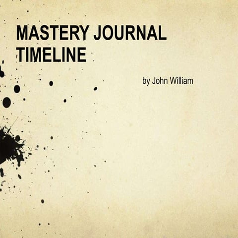 My Mastery Journal Timeline | PPTX