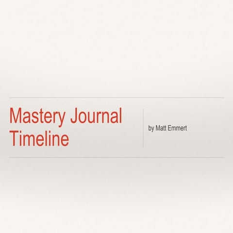 Mastery Journal Timeline | PPTX