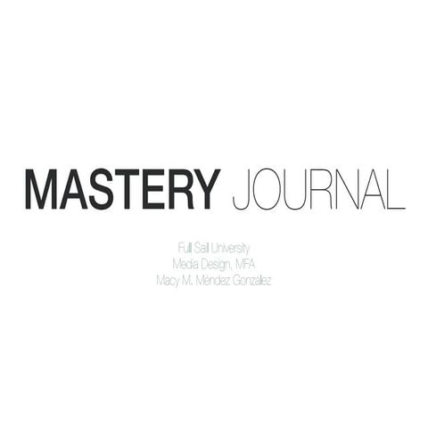 Mastery journal Timeline | PDF