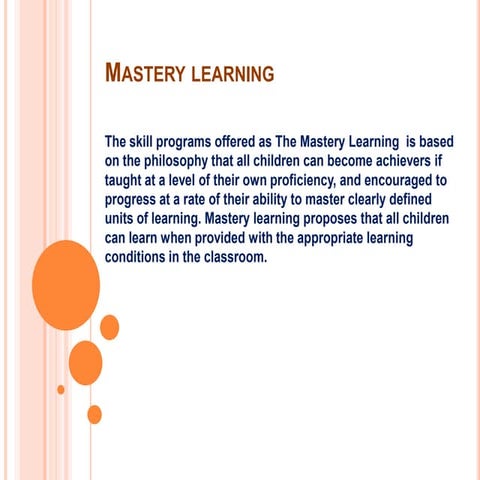 Mastery learning | PPTX