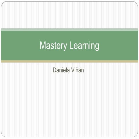 Mastery learning1 | PPT