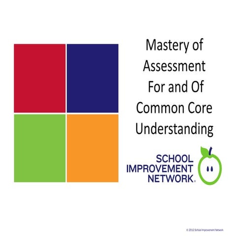Mastery of Common Core Assessments | PPT