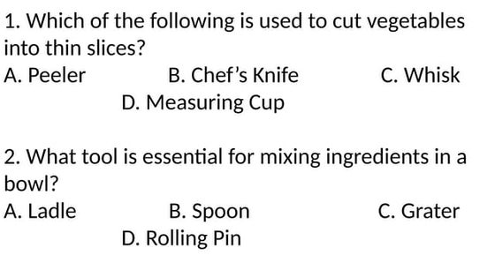 COOKERY-10-Diagnostic-Test-with-TOS (1).docx | Cooking | Food & Drink